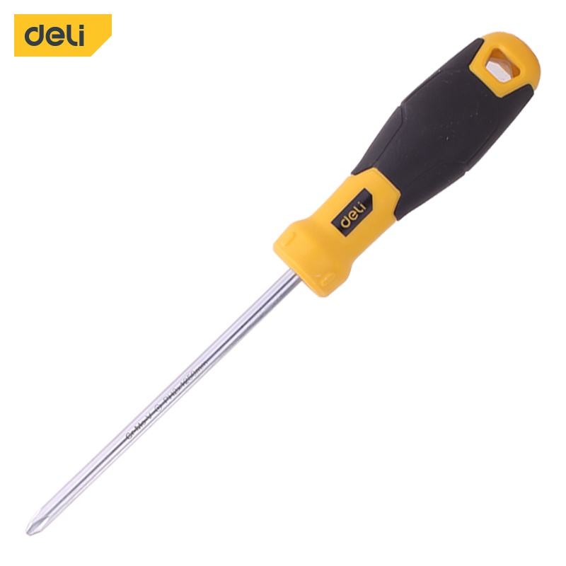 Jual Deli Slotted Screwdriver /Obeng Plus Minus Magnet PH2 6x125mm ...