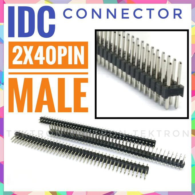 Jual IDC connector MALE 2x40pin 2*40pin 2x40p 2x40 p 2*40p pin arduino ...