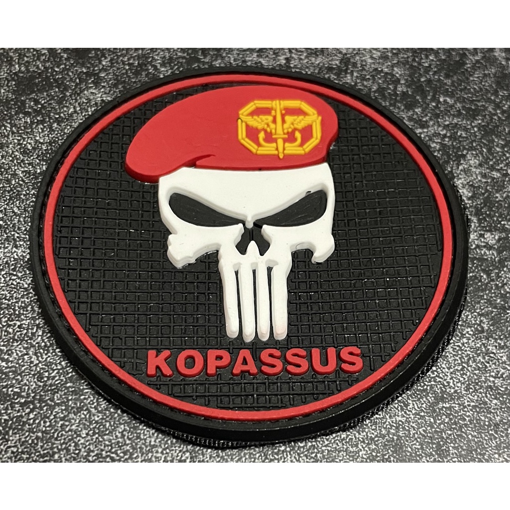 Jual Patch Kopassus (Bulat) - Patch Velcro Kopassus - Prepetan Karet ...