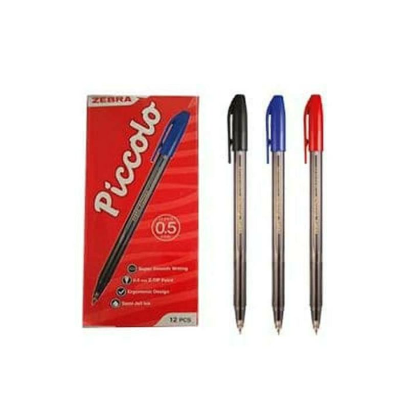 Jual ZEBRA PICCOLO PULPEN SEMI GEL 0,5 HITAM / ZEBRA PICCOLO PULPEN ...