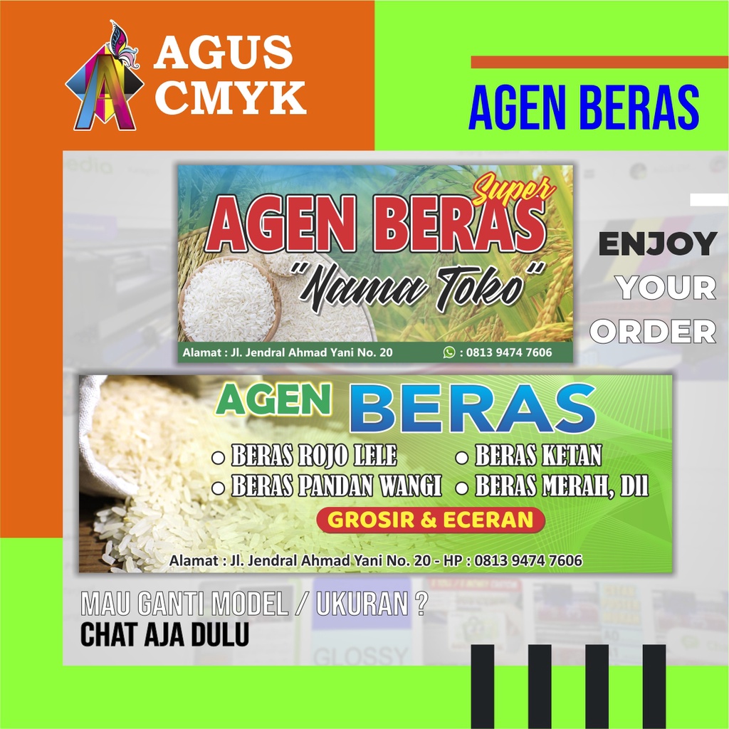 Jual SPANDUK / BANNER AGEN BERAS | Shopee Indonesia