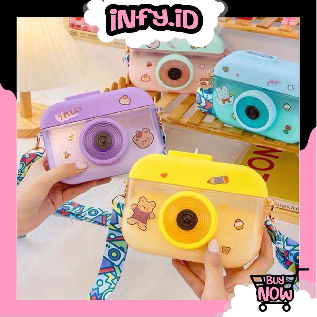 Jual INFY - Botol Minum Anak Model Kamera Lucu Camera Bubble 400ml Free ...