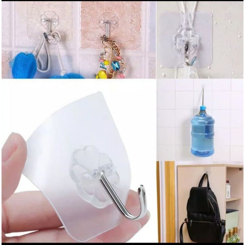 Jual Gantungan hook kail hanger barang baju tempel dinding wall dapur ...