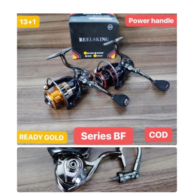 Jual REEL PANCING POWER HANDLE REELSKING BF 13+1BB ALUMINIUM SPOOL DRAG ...