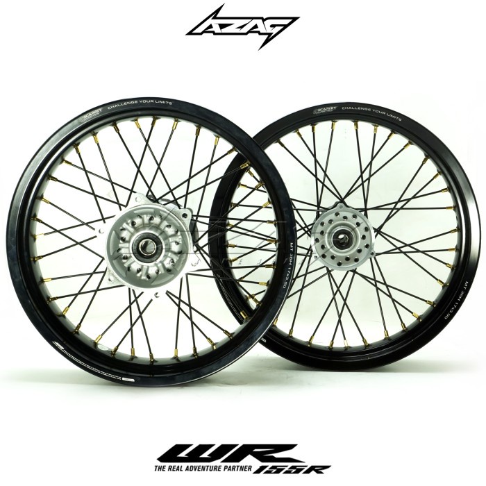 Jual Velg Set Supermoto Yamaha WR 155 Velk Black Tromol Original WR155 ...