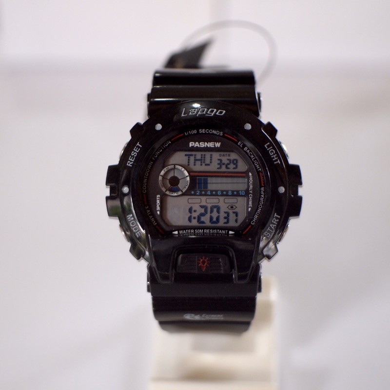 Jual Pasnew Lapgo 1020D Sportwatch All Black | Shopee Indonesia