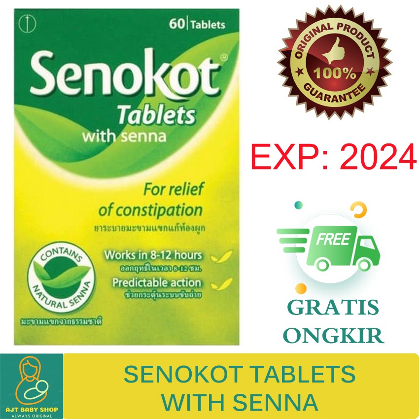 Jual SENOKOT Tablets with Senna isi 60 tablet obat sembelit ...