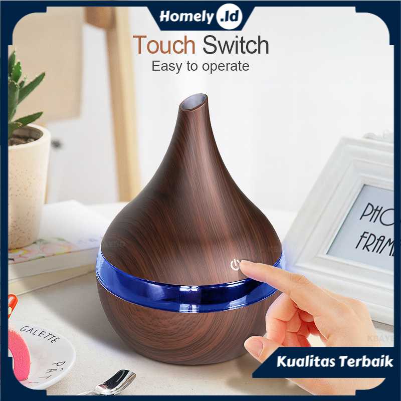 Jual Air Humidifier Ultrasonic Wood Grain 300ml Pelembab Pengharum ...
