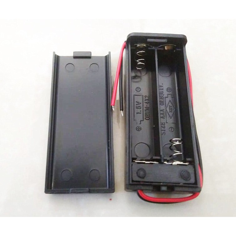 Jual 2X AAA Battery Holder Tempat Baterai 2x A3 Case Batere Box Kotak ...