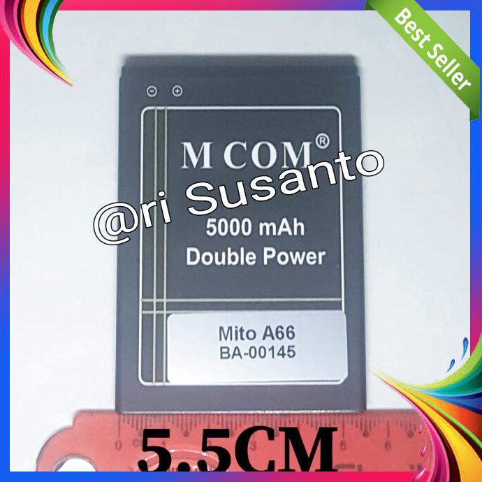 Jual Baterai Mcom Mito A66 Ba 00145 Double Power 5000Mah | Shopee Indonesia