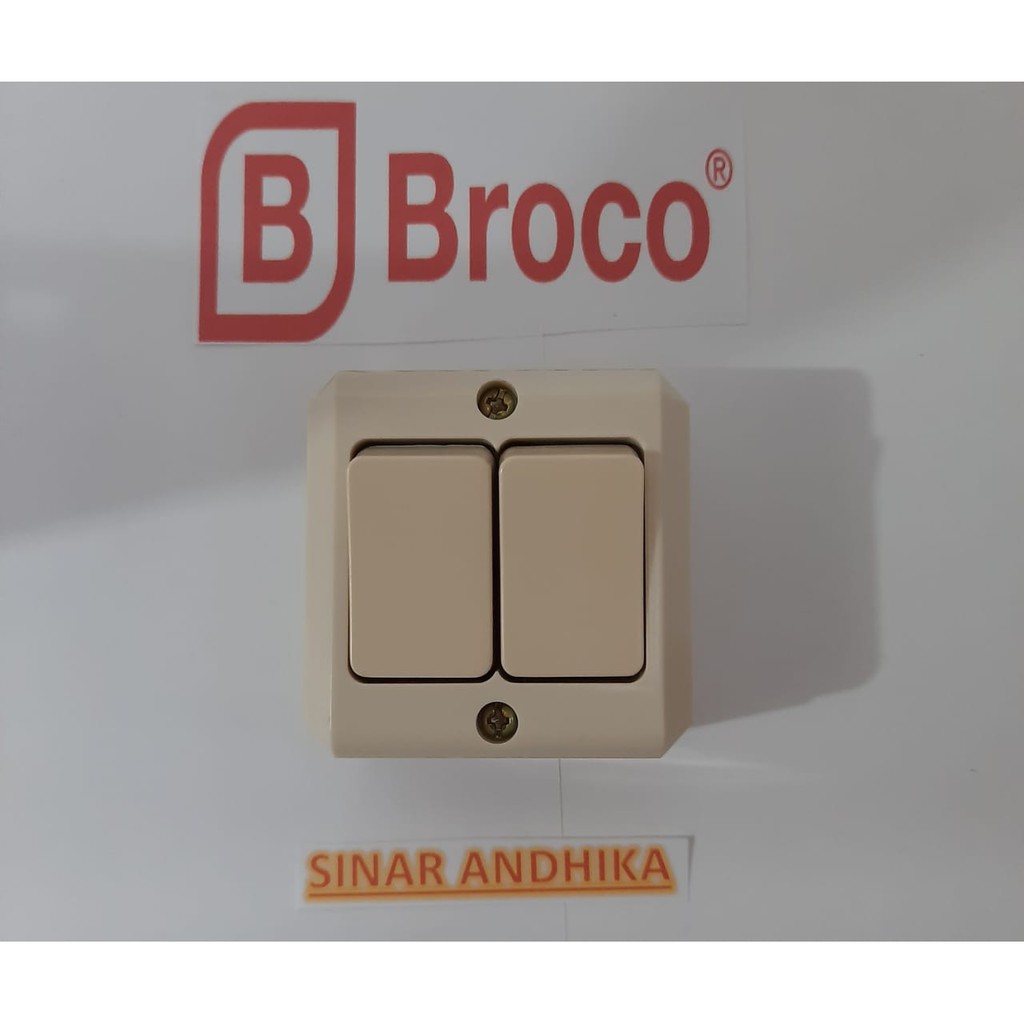 Jual Saklar Seri Broco Outbow Persegi Cream 16220 | Shopee Indonesia