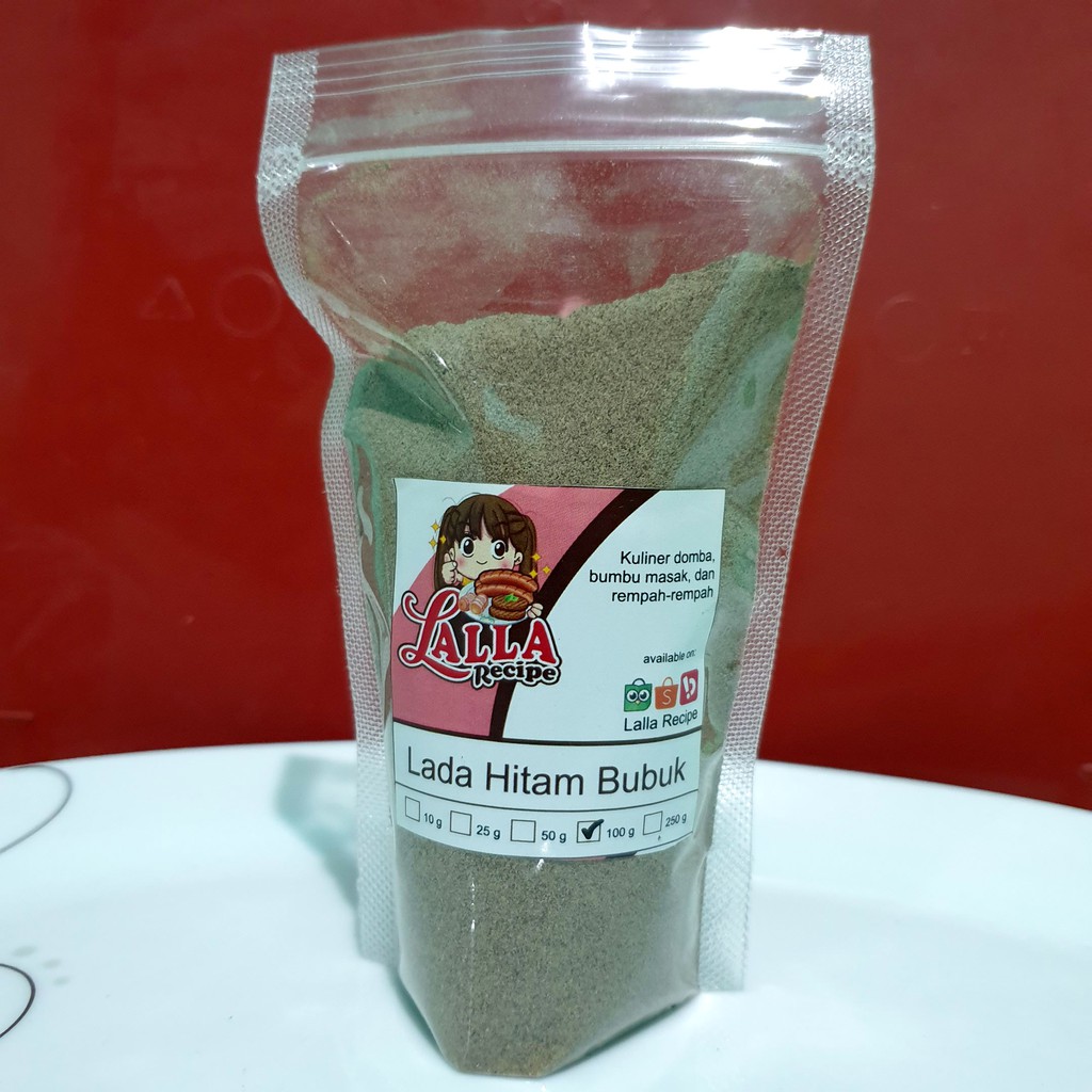 Jual Lada Hitam Bubuk 100 gram / Black Pepper Powder 100 gram | Shopee ...