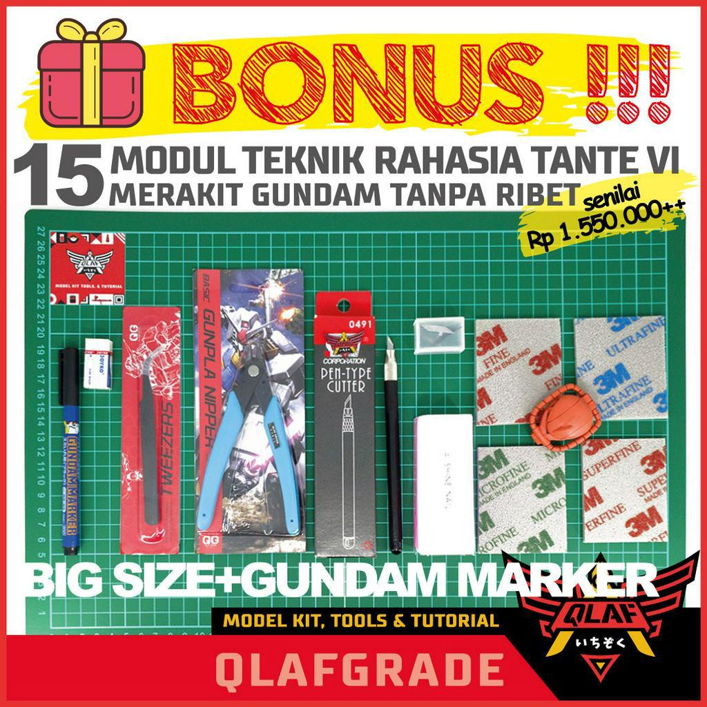 Jual Paket Alat Rakit Gundam All in One A3 - Gundam Marker Black GM01 ...
