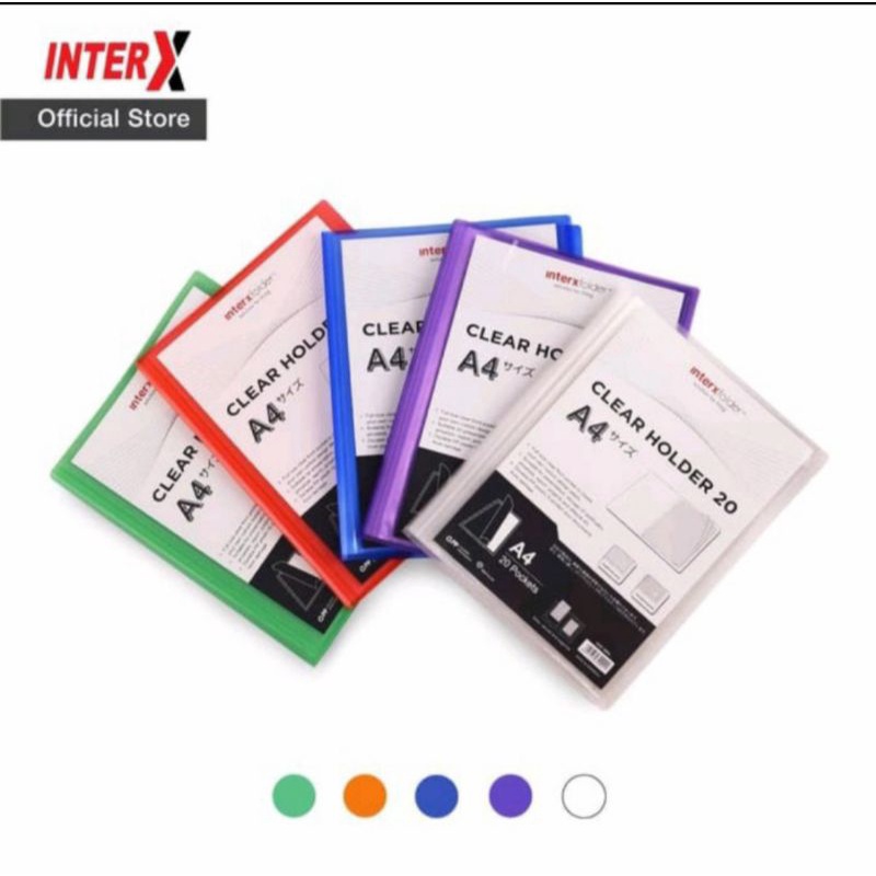 Jual Clear Holder A4 20 Pocket Inter X / Dokumen Keeper / Display Album ...