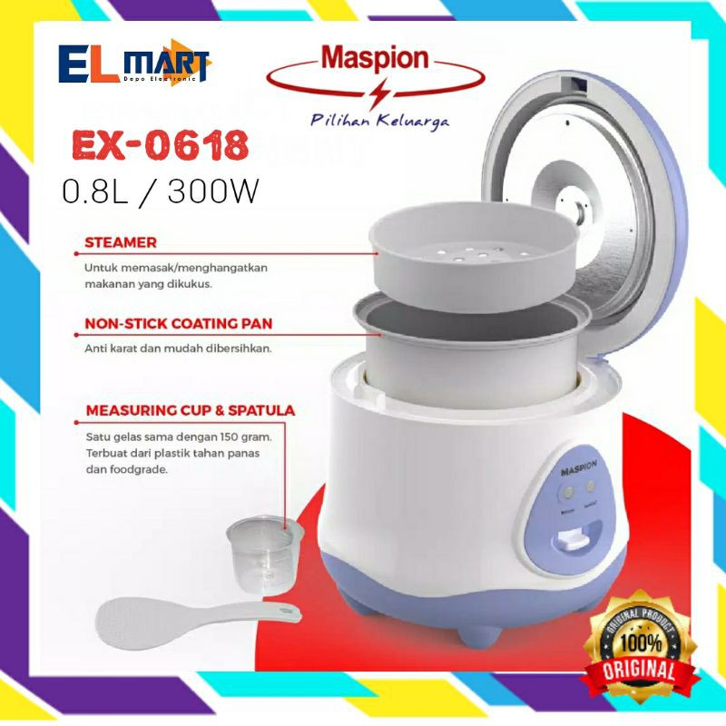 Jual Maspion Magic Com Rice Cooker 3in1 0,8L EX0618 0,8 Liter EX 0618 ...