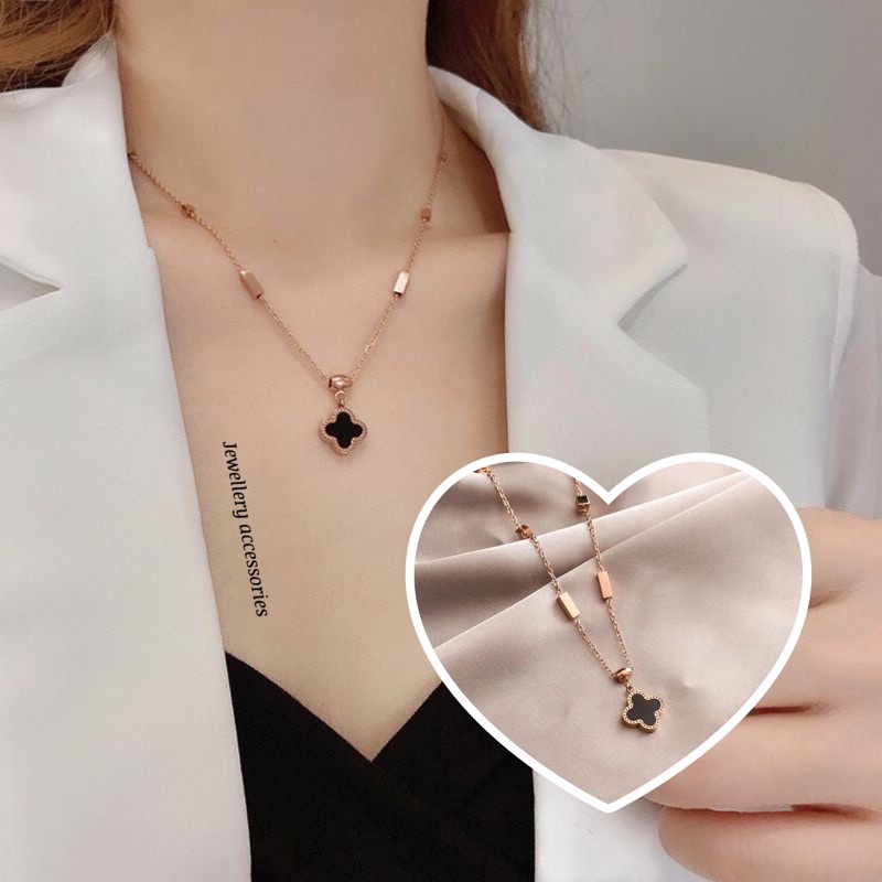 Jual Kalung Titanium Bolak Balik Bisa Warna Hitam Putih Premium ...