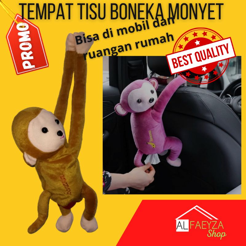 Jual Tempat Tisu Tissue Hiasan Ruangan Interior Mobil Boneka Monyet ...