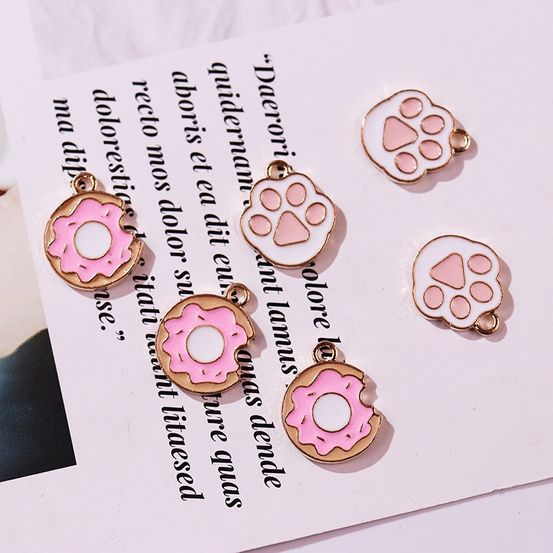 Jual 1 pcs Charm Enamel Epoxy Paw Donut | Shopee Indonesia