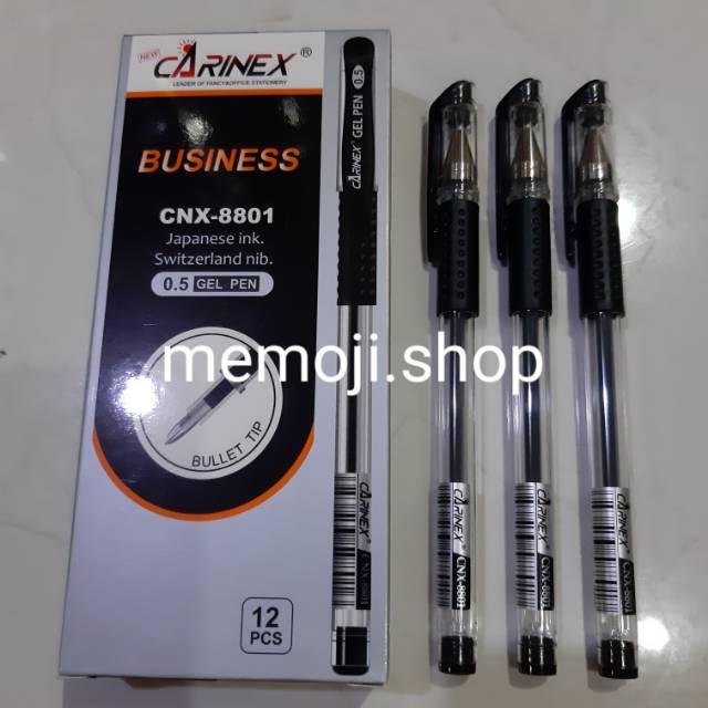 Jual Pulpen Gel Pen CARINEX CNX-8801 0,5mm (12pc) | Shopee Indonesia