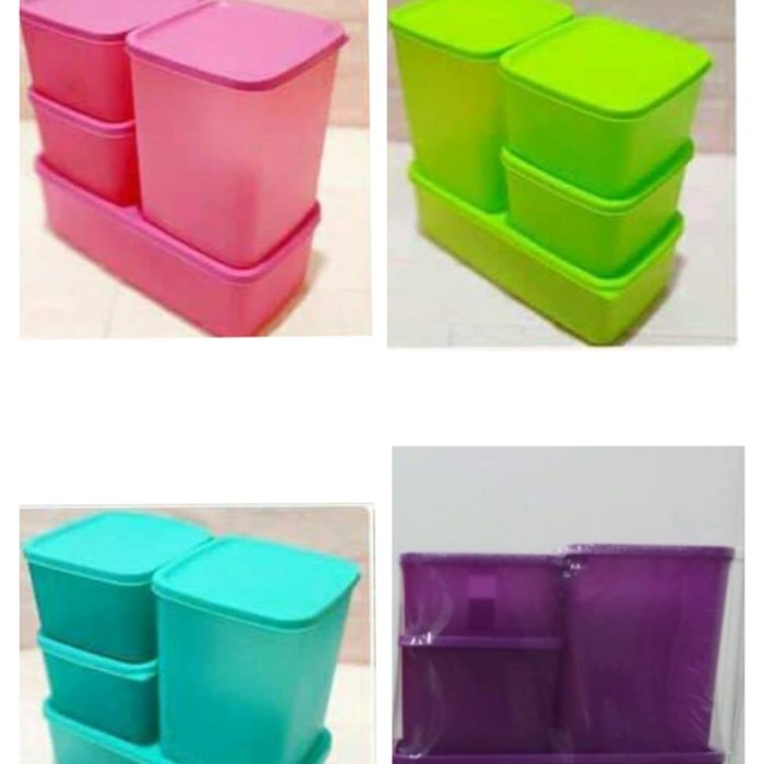 Jual shoku | Toples Plastik Wadah Kue/Toples Pandora Set 4 in 1/Toples ...