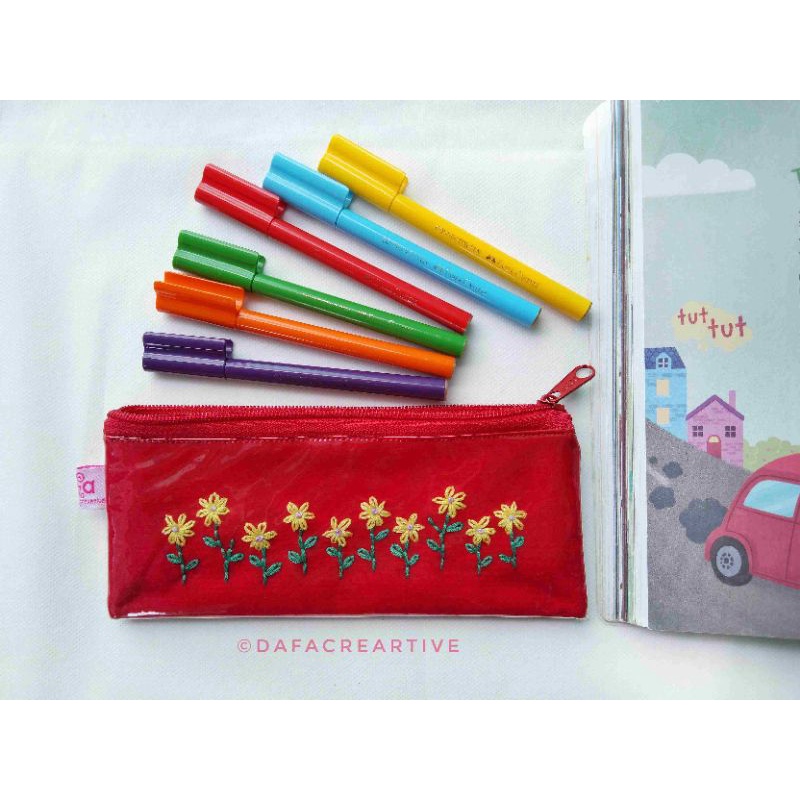 Jual Dompet Kotak Pensil Desain Sulam Benang - Souvenir Sekolah ...