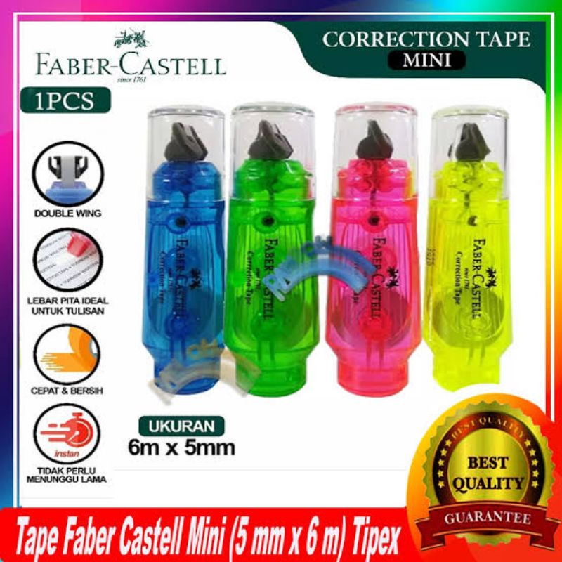 Jual FABER CASTELL MINI CORRECTION TAPE TIPEX ROL PITA KOREKSI KECIL ...