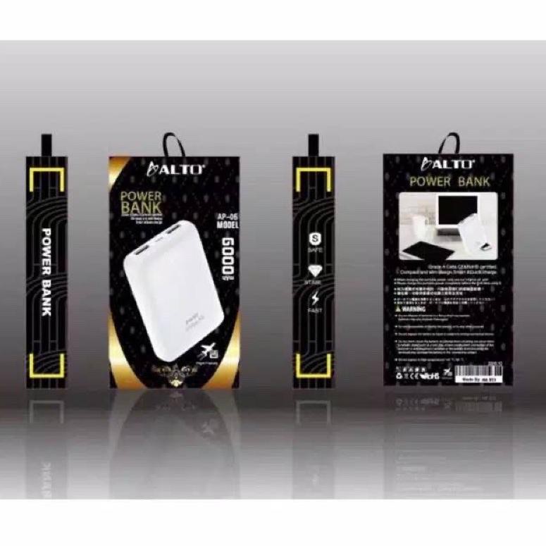 Jual POWER BANK 6000 MAH REAL CAPACITY AP 06 PUTIH (KODE 8257) | Shopee ...