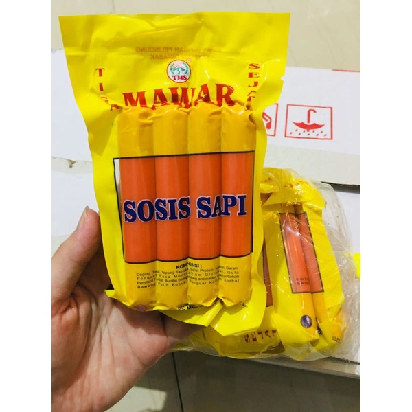 Jual Sosis Sapi Merk Mawar isi 4pcs | Shopee Indonesia