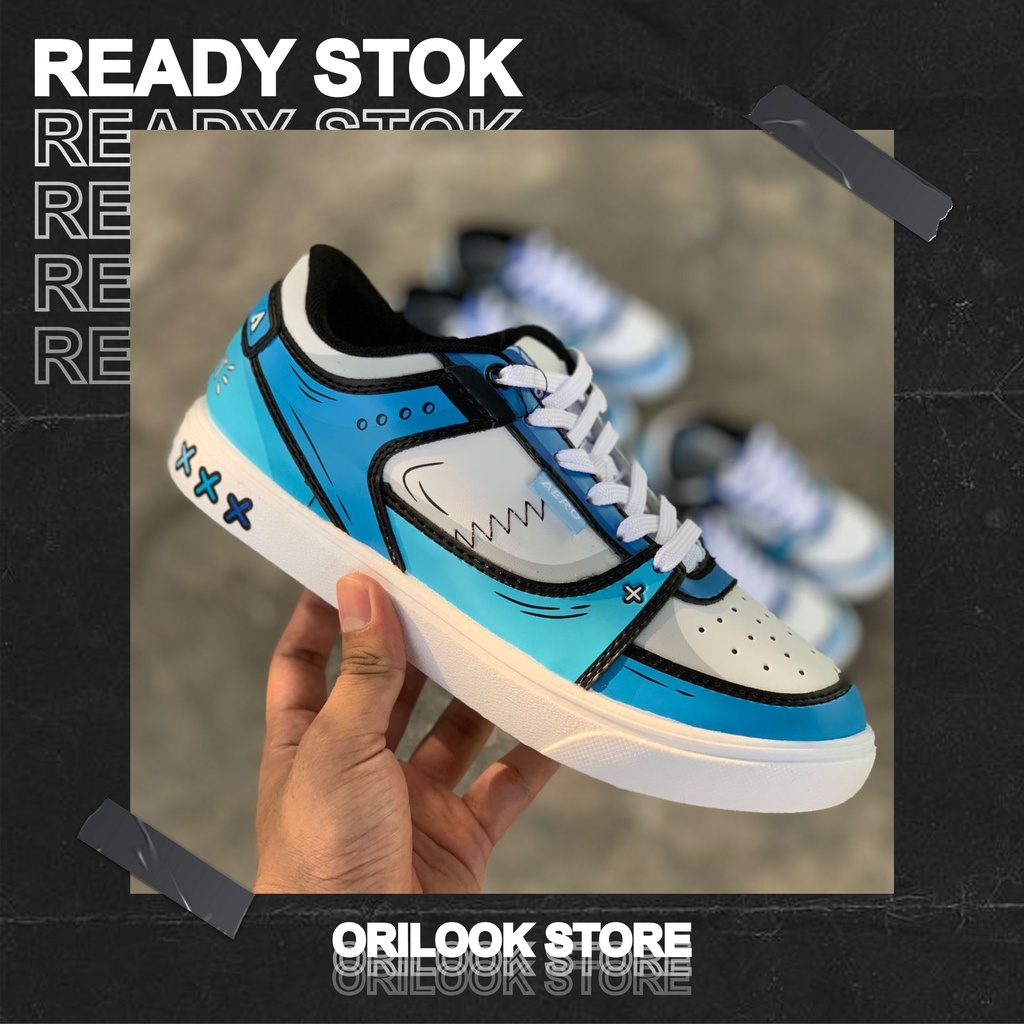 Jual Aerostreet 37-39 2D Hoops Low Putih Biru Muda - Sepatu Sneakers ...