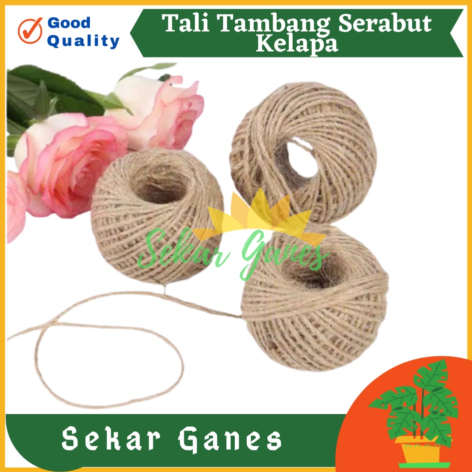 Jual Tali Tambang Serabut Kelapa Tali Rami Roll Goni Warna Penjepit ...