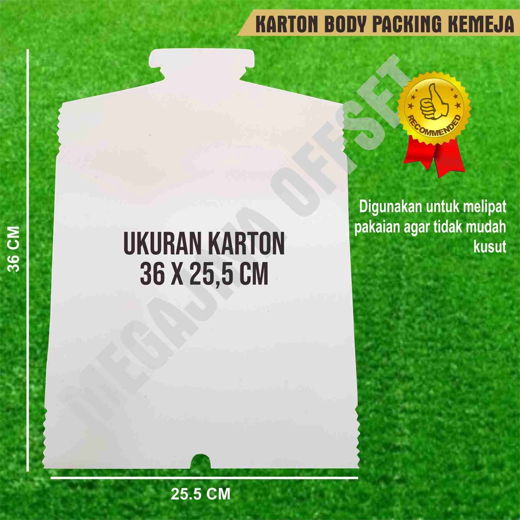 Jual Karton Lipat Baju Kemeja / Karton Body Baju Kemeja Ukuran 36 x 25 ...
