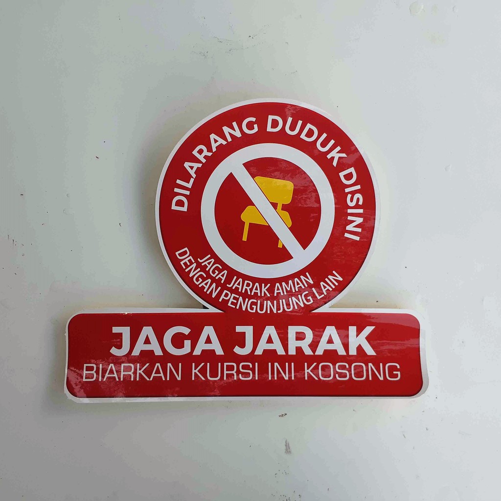 Jual Stiker Kursi, Larangan Duduk, Stiker Dilarang Duduk, Stiker ...