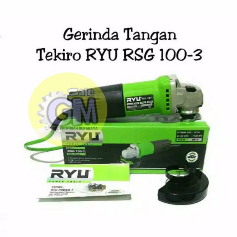 Jual Mesin Gerinda Tangan Tekiro RYU 4" Disc Angle Grinder RYU Gurinda RYU RSG 100-3 | Shopee ...
