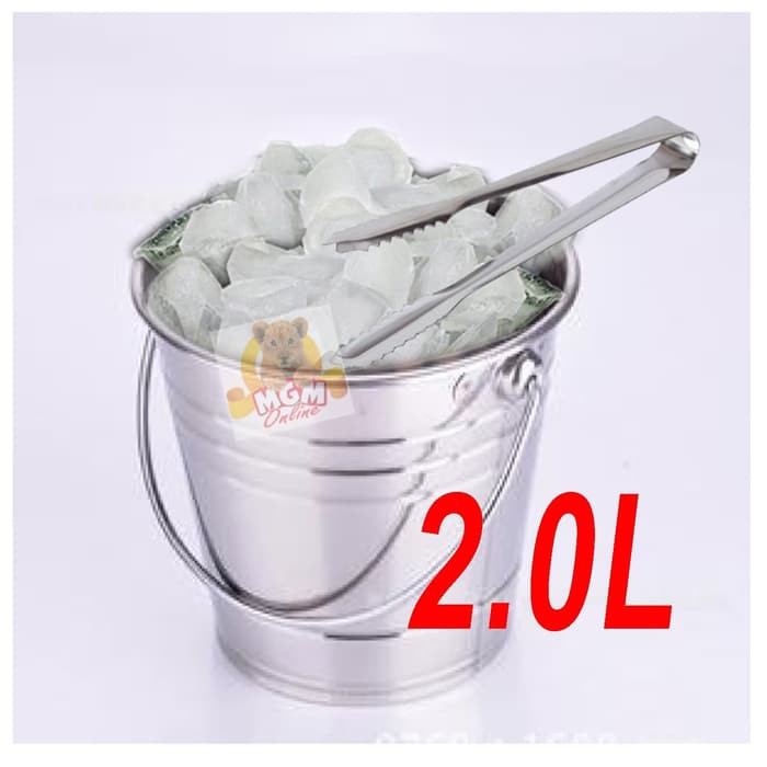 Jual 2.0L Tempat es batu ember Stainless - Ice bucket stainless lebar ...