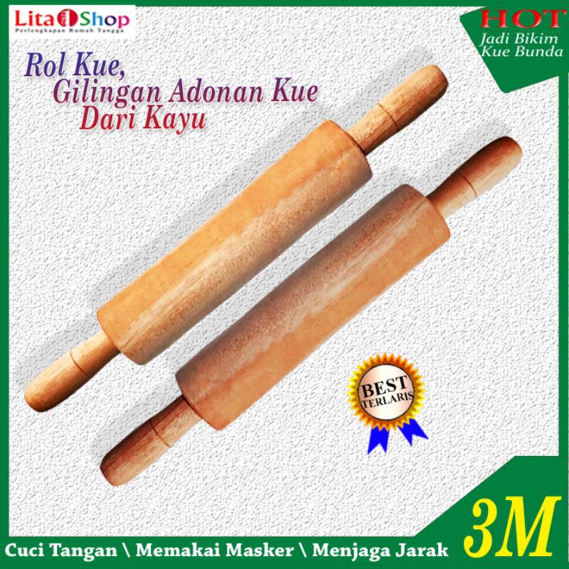 Jual PENGGILING KUE / GILINGAN KUE / GILINGAN ADONAN KUE / ROL KAYU KUE ...