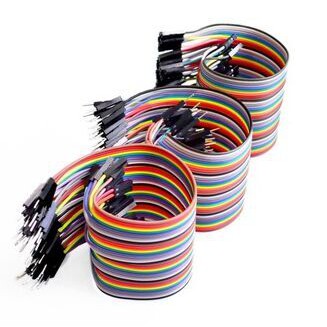 Jual Kabel Jumper Pelangi Dupont wire male to female (40P) 40 pcs 20 cm ...