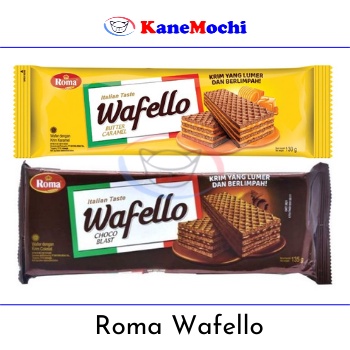 Jual Roma Wafello Wafer Choco Blast- Butter Caramel- Coconut Creme ...