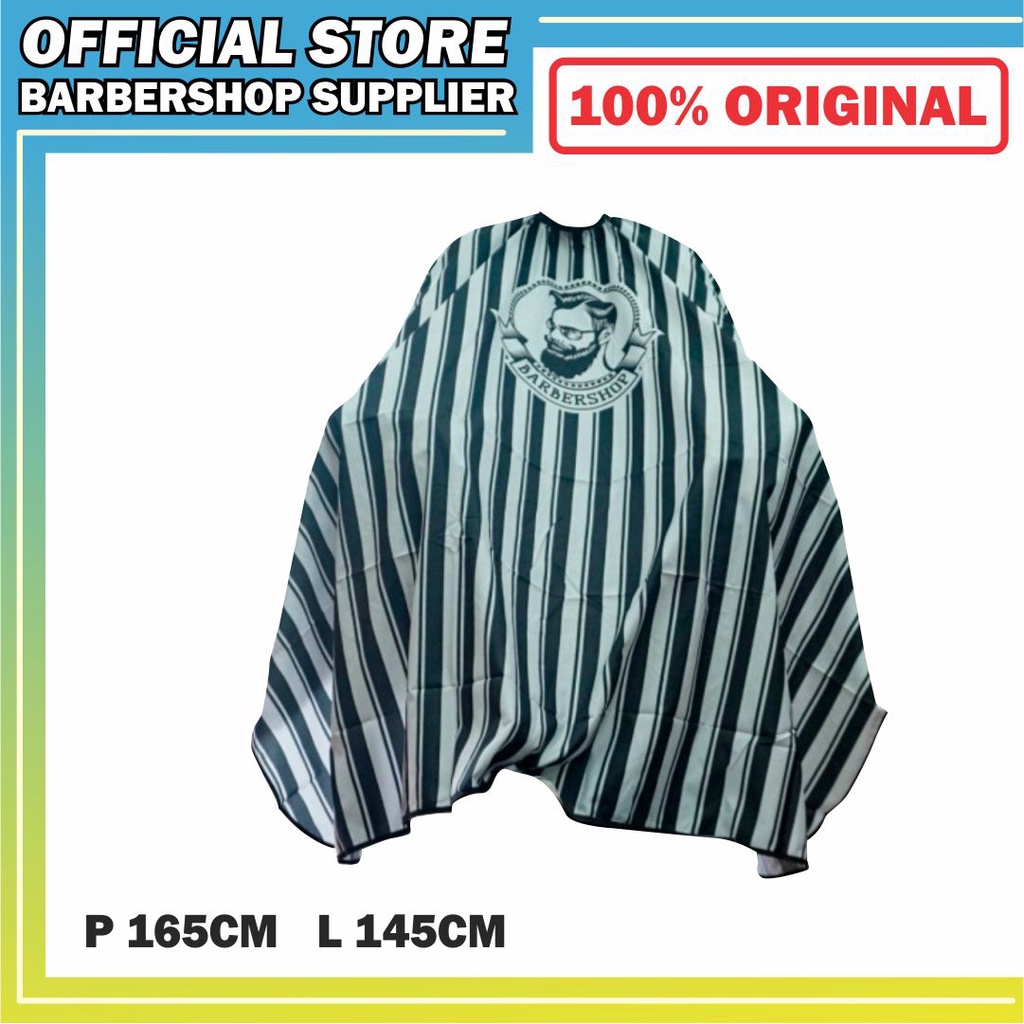 Jual Cape / Kep / Kain Cukur Barber pangkas Garis Barbershop - Hijau ...