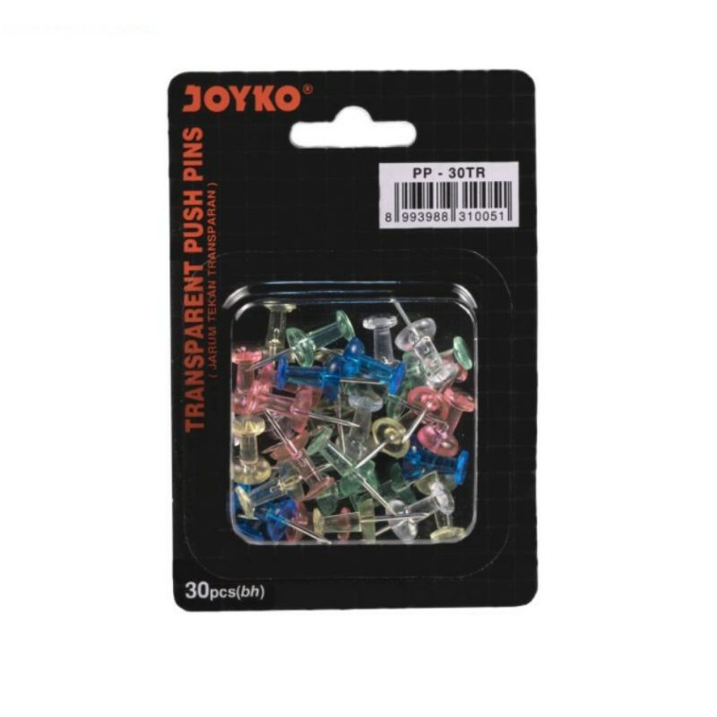 Jual Push Pins/Paku Pin/Paku Mading Warna Warni Joyko (30pc) | Shopee ...