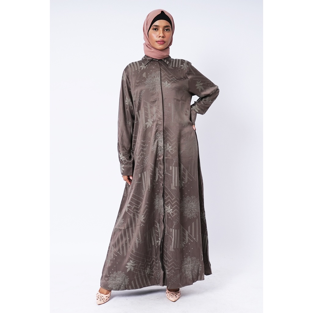 Jual Spyderbilt Dress Panjang Wanita Coffee Nala Maxy LDRM043-CFE ...
