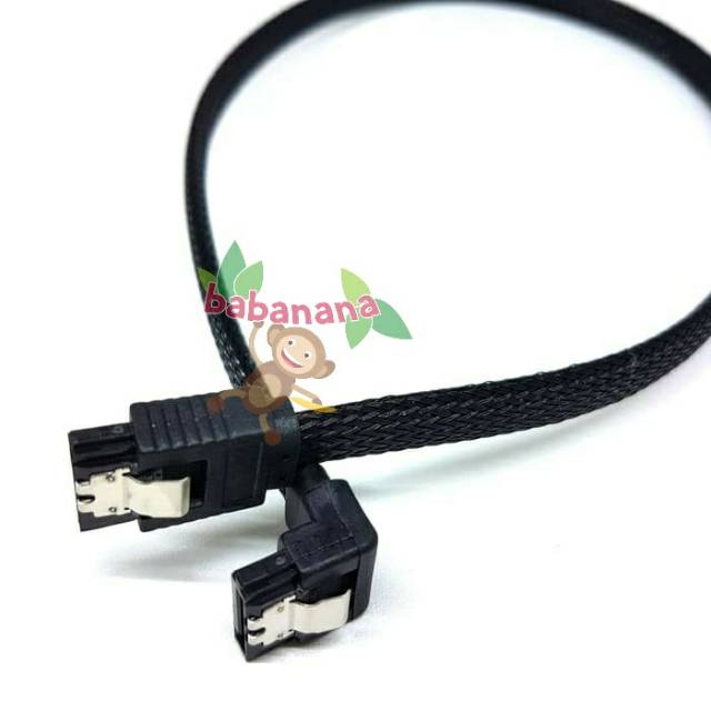 Jual Kabel Sata Data 3 Sleeved Siku 90 6gpbs HDD SSD Cable Storage ...