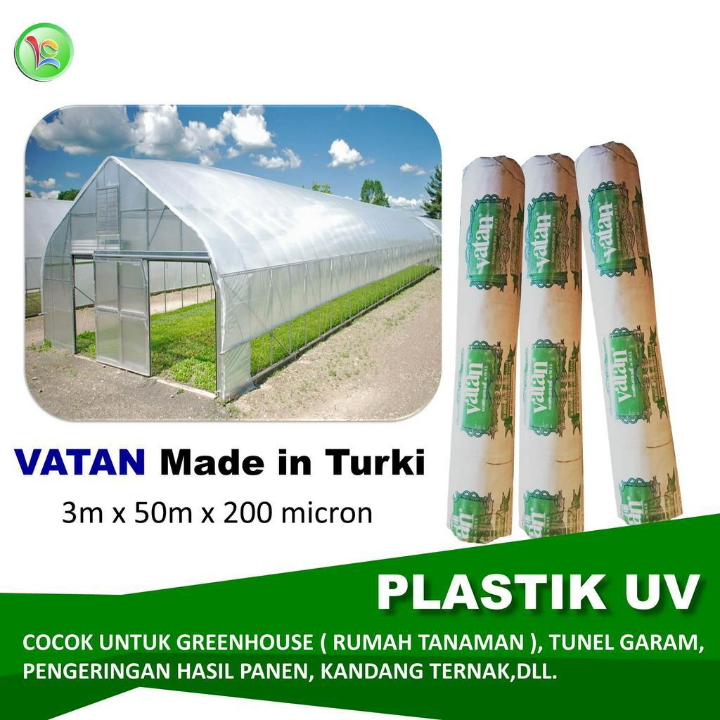 Jual PLASTIK UV VATAN 3 X 50M TEBAL 200MICRON PLASTIK UV VATAN PLASTIK UV GREENHOUSE PLASTIK UV ...