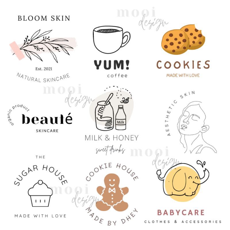 Jual JASA DESIGN Aesthetic Online Shop Logo / Desain White Logo ...