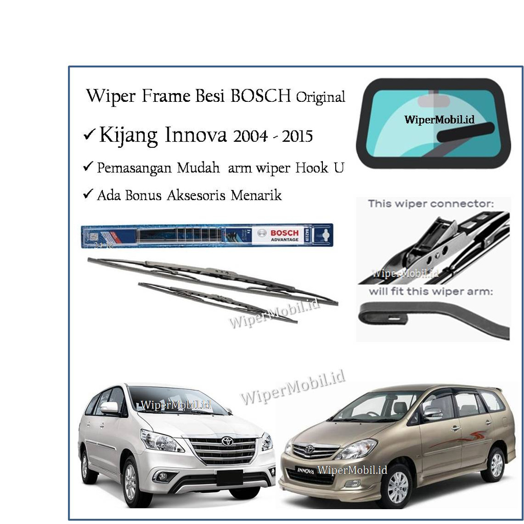 Jual Wiper Mobil Toyota INNOVA 2005 2006 2007 2008 2009 2010 2011 2012 ...