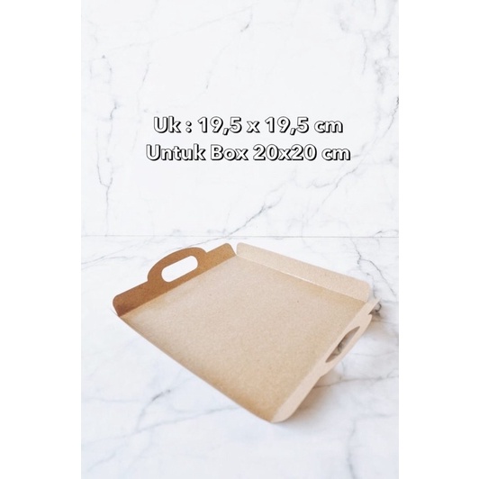 Jual Alas Box Tatakan Kue Bahan Kraft Laminasi +-19,5 x 19,5 cm ...