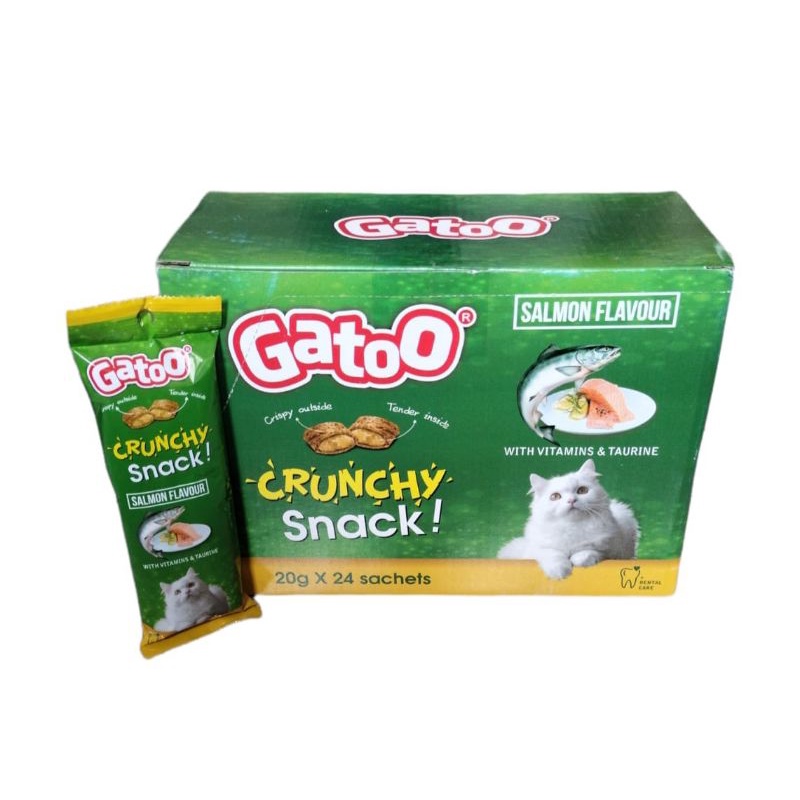 Jual Gatoo Crunchy Snack Salmon Flavour | Camilan Kering Kucing ...