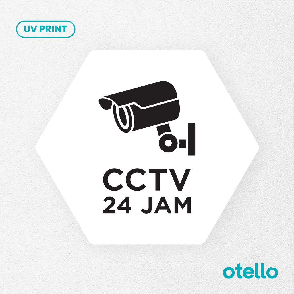 Jual CCTV 24 Jam Sign Board Akrilik Tempel Signage Dinding Papan ...