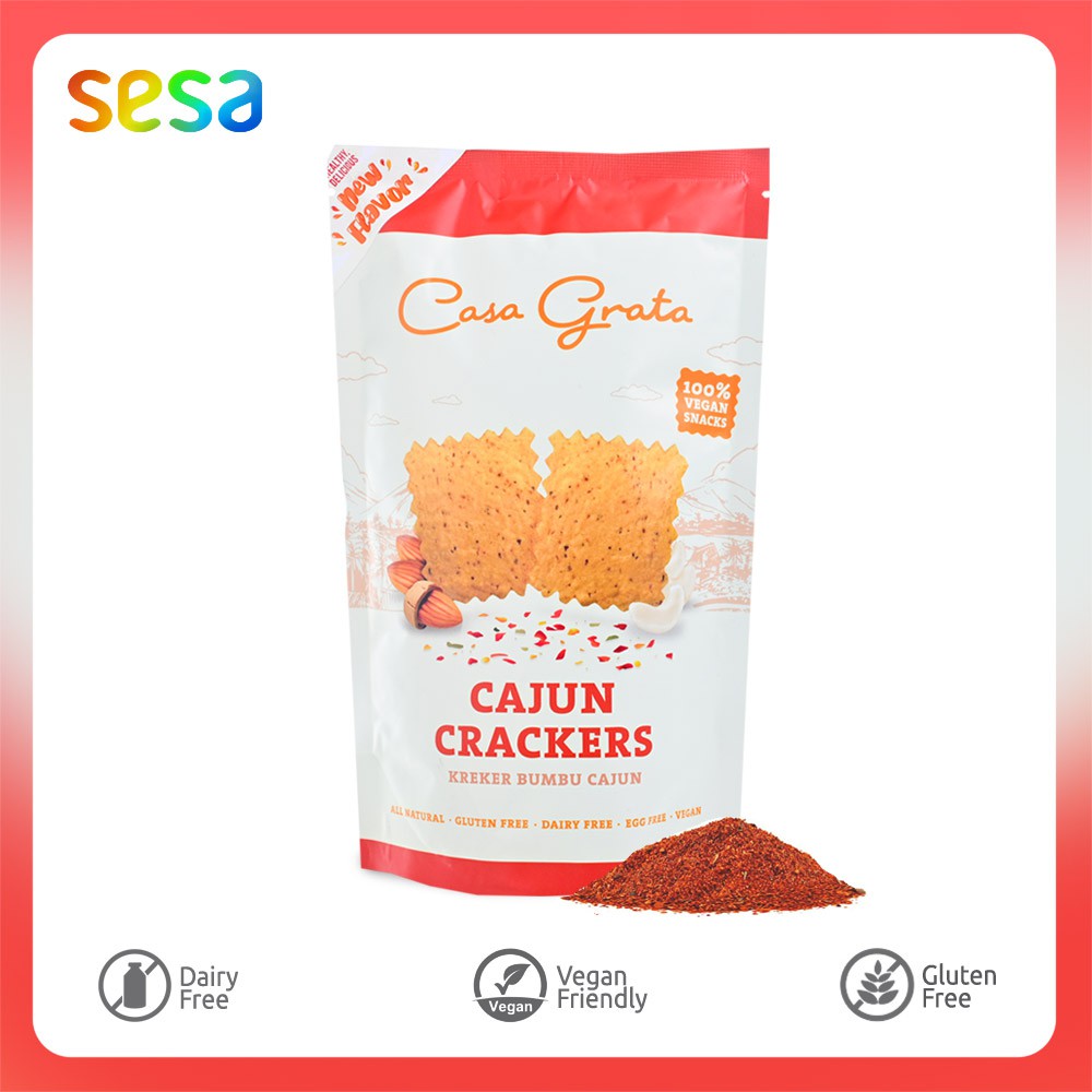Jual Casa Grata - Cajun Crackers 70 g (Snack Sehat) | Shopee Indonesia