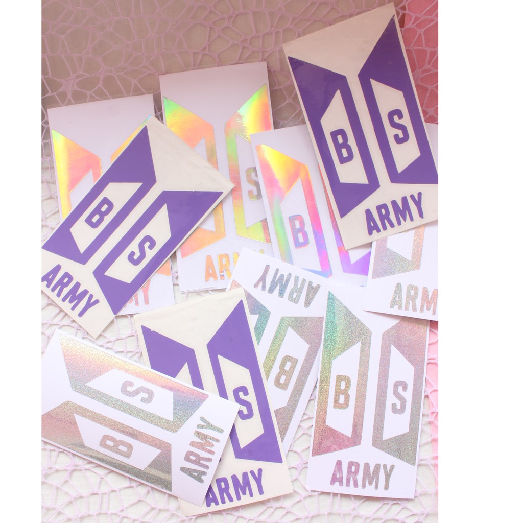 Jual Sticker Cutting Vinyl Logo BTS /ARMY SHIELD/ Kpop/korea | Shopee ...