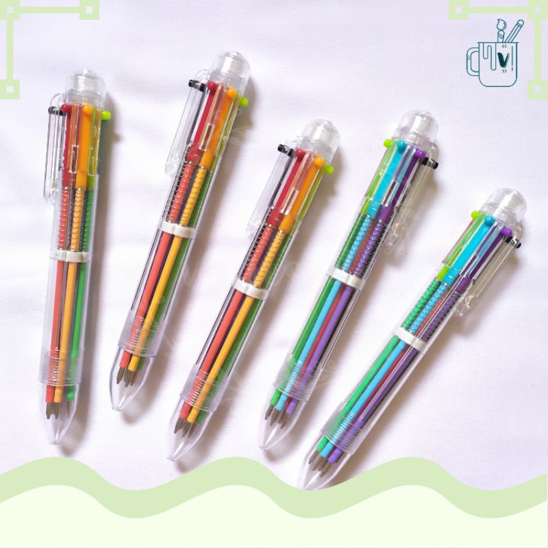 Jual Pulpen | Ballpoint | Bolpen Mekanik 6 Warna | Tinta 6 Warna - 0.5 ...